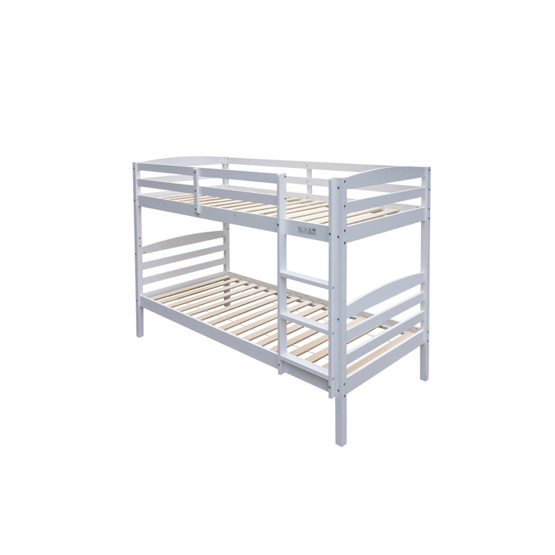 Lit superposé ROY BLANC est un lit en pin massif de couchage 200 x 90